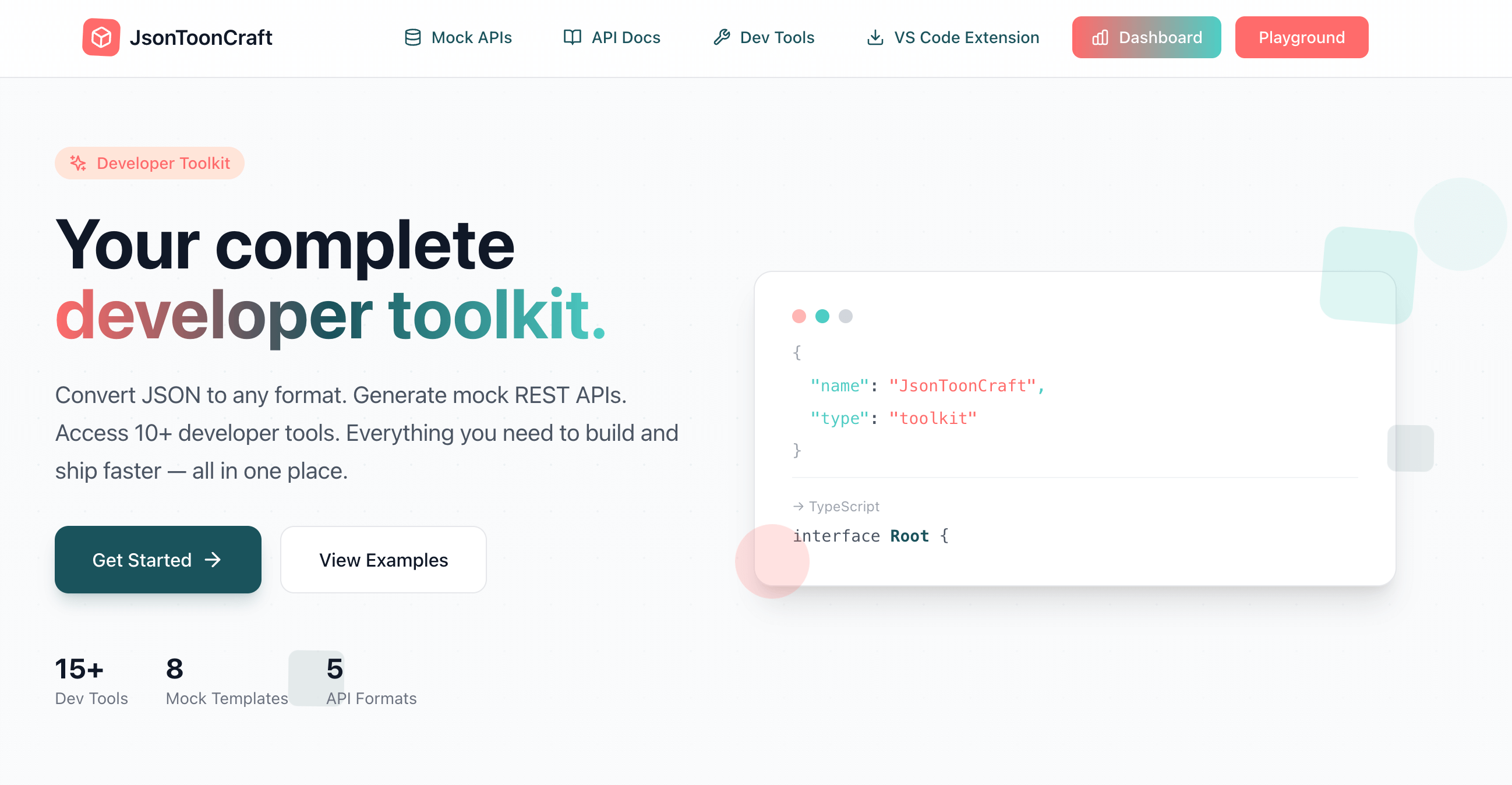 JsonToonCraft - Convert JSON to TypeScript, Zod, OpenAPI & TOON | Free Developer Tools